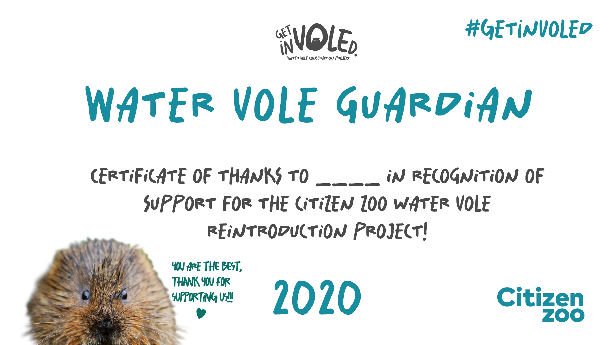 Bringing Back Water Voles #GetInVoled - a Community crowdfunding ...